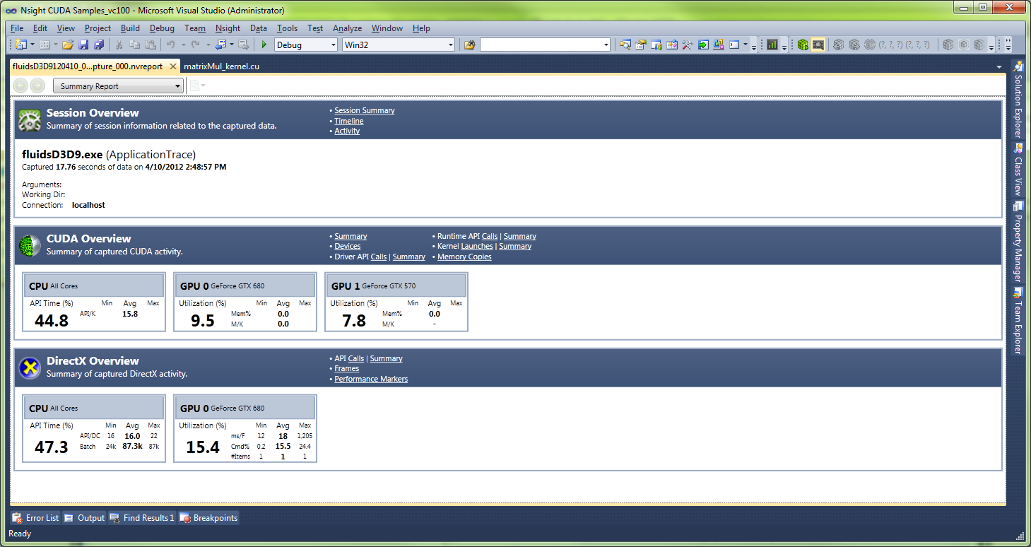 Nsight Visual Studio Edition 2.2 New Features | NVIDIA Developer